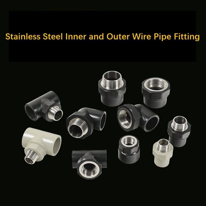PE/PPR Stainless Steel Inner and Outer Wire Pipe Fitting Tee Tube Joint ...